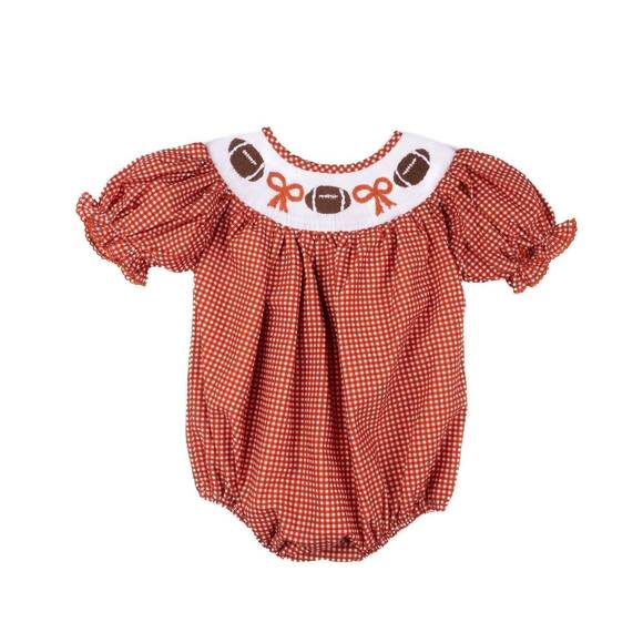 TEETA | One Pieces | New Teeta Girls Gingham Smocked Football Hallie ...